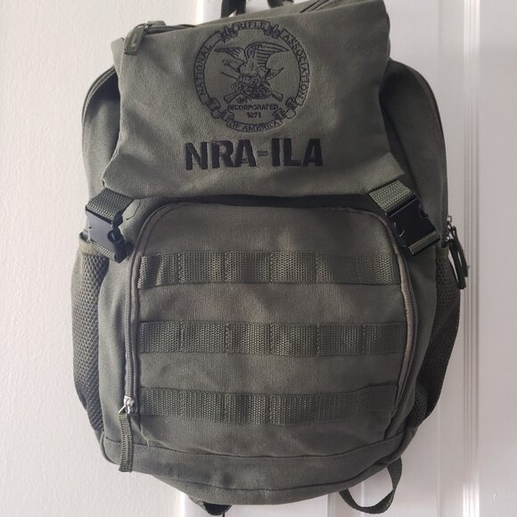 Bags | Nraila Logo Tactical Canvas Backpack Military Green Gorpcore ...